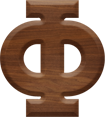 1-5/8 Inch Medium Wood Letter PHI | English Greek Alphabet