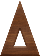2-1/2 Inch Large Wood Letter DELTA | English Greek Alphabet