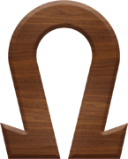 2-1/2 Inch Large Wood Letter OMEGA | English Greek Alphabet