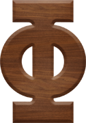 2-1/2 Inch Large Wood Letter PHI | English Greek Alphabet