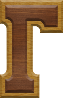 2-3/4 Inch Large DR Wood Letter GAMMA | English Greek Alphabet