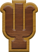 2-3/4 Inch Large DR Wood Letter PSI | English Greek Alphabet