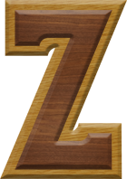 2-3/4 Inch Large DR Wood Letter Z - ZETA | English Greek Alphabet