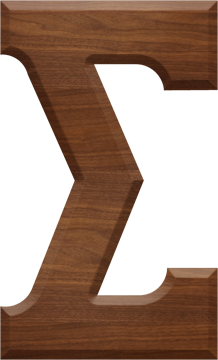 5 Inch Wood Letter SIGMA | English Greek Alphabet