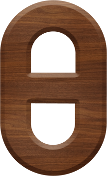 5 Inch Wood Letter THETA | English Greek Alphabet