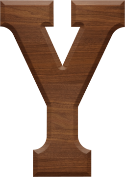 5 Inch Wood Letter Y | English Greek Alphabet