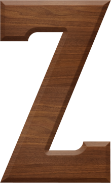 5 Inch Wood Letter Z - ZETA | English Greek Alphabet