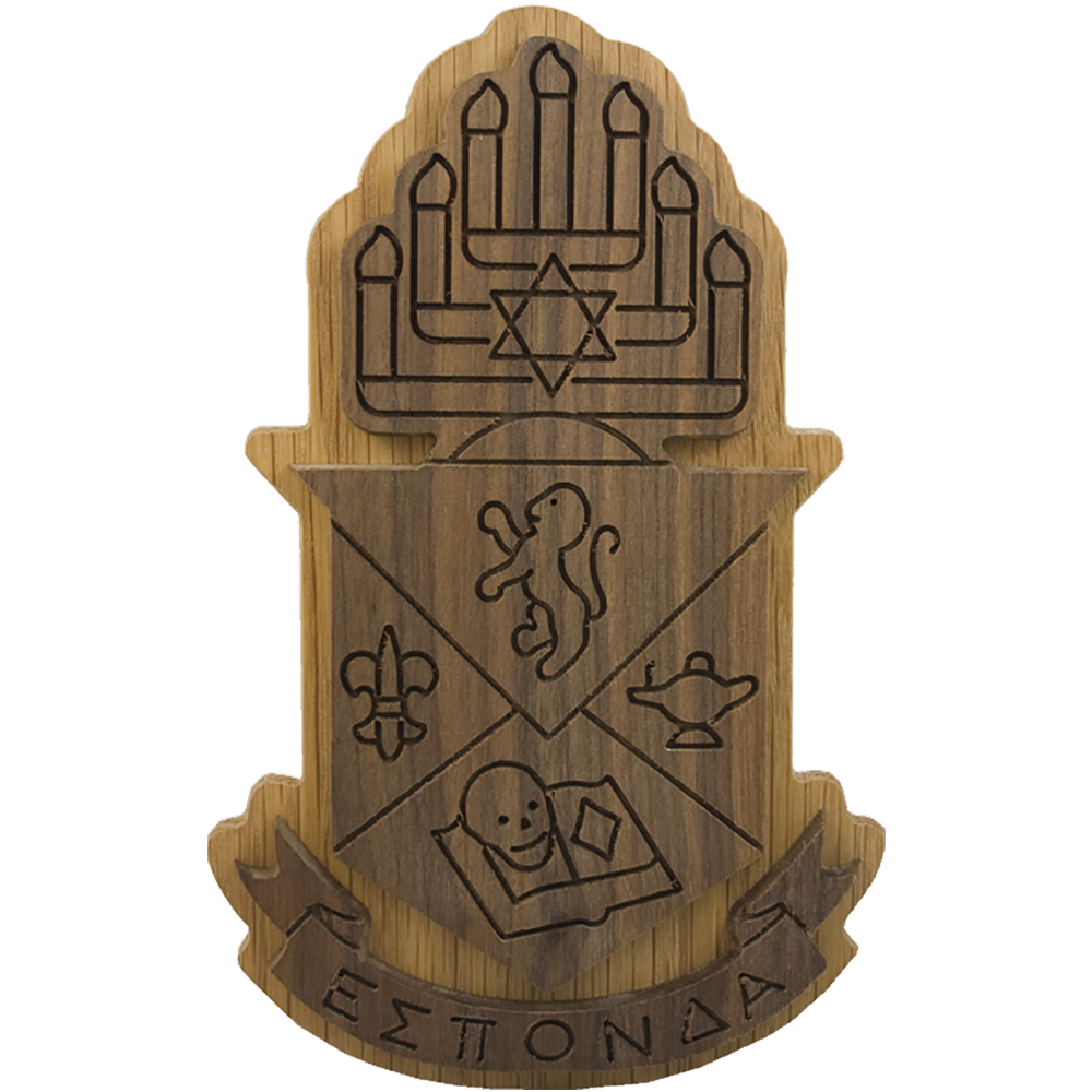 Alpha Epsilon Pi Carved Background | Fraternity Crest