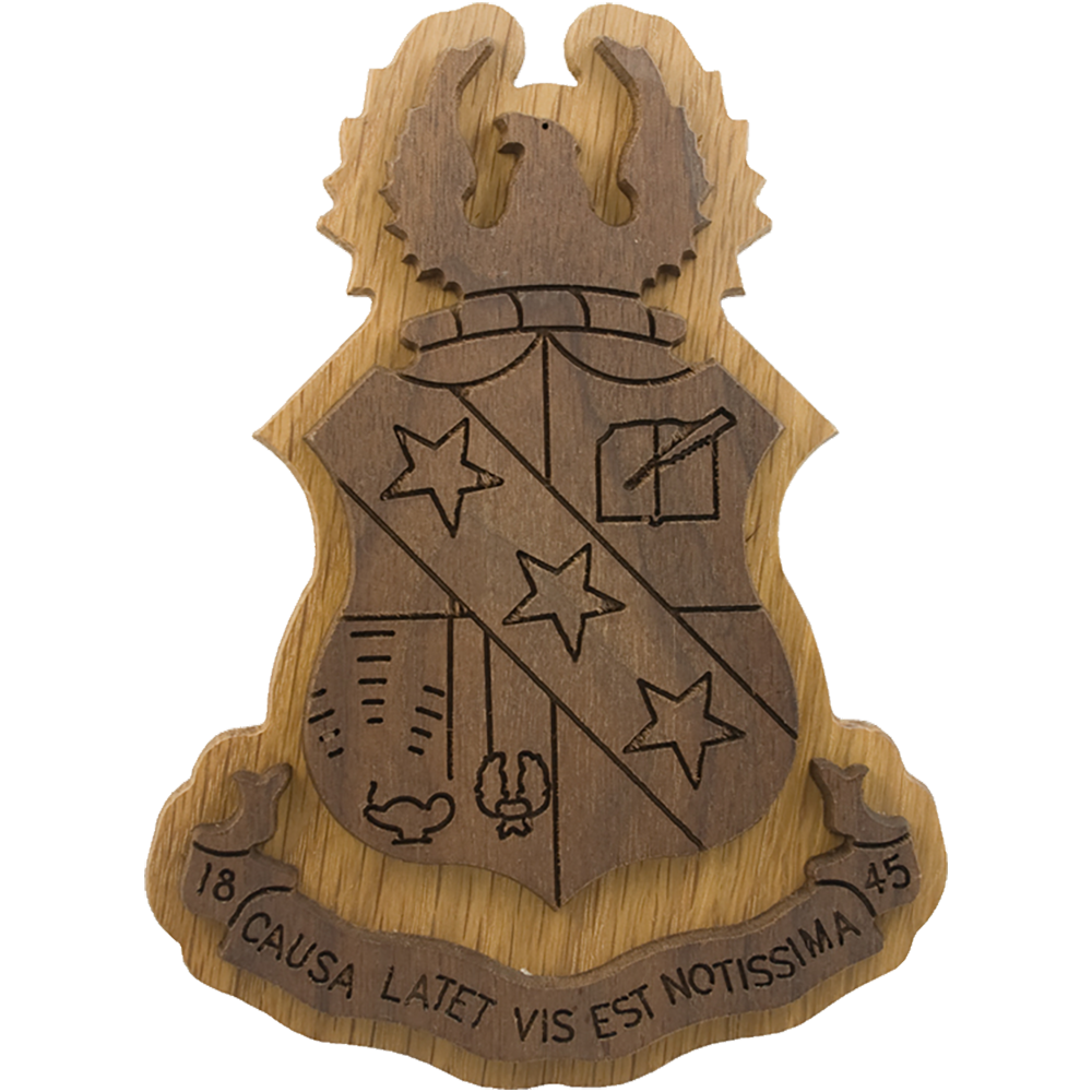 Alpha Sigma Phi Carved Background | Fraternity Crest