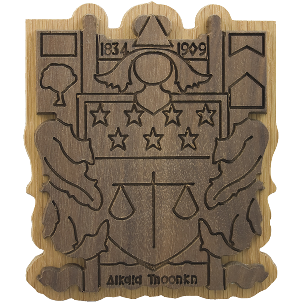 Delta Upsilon Carved Background | Fraternity Crest