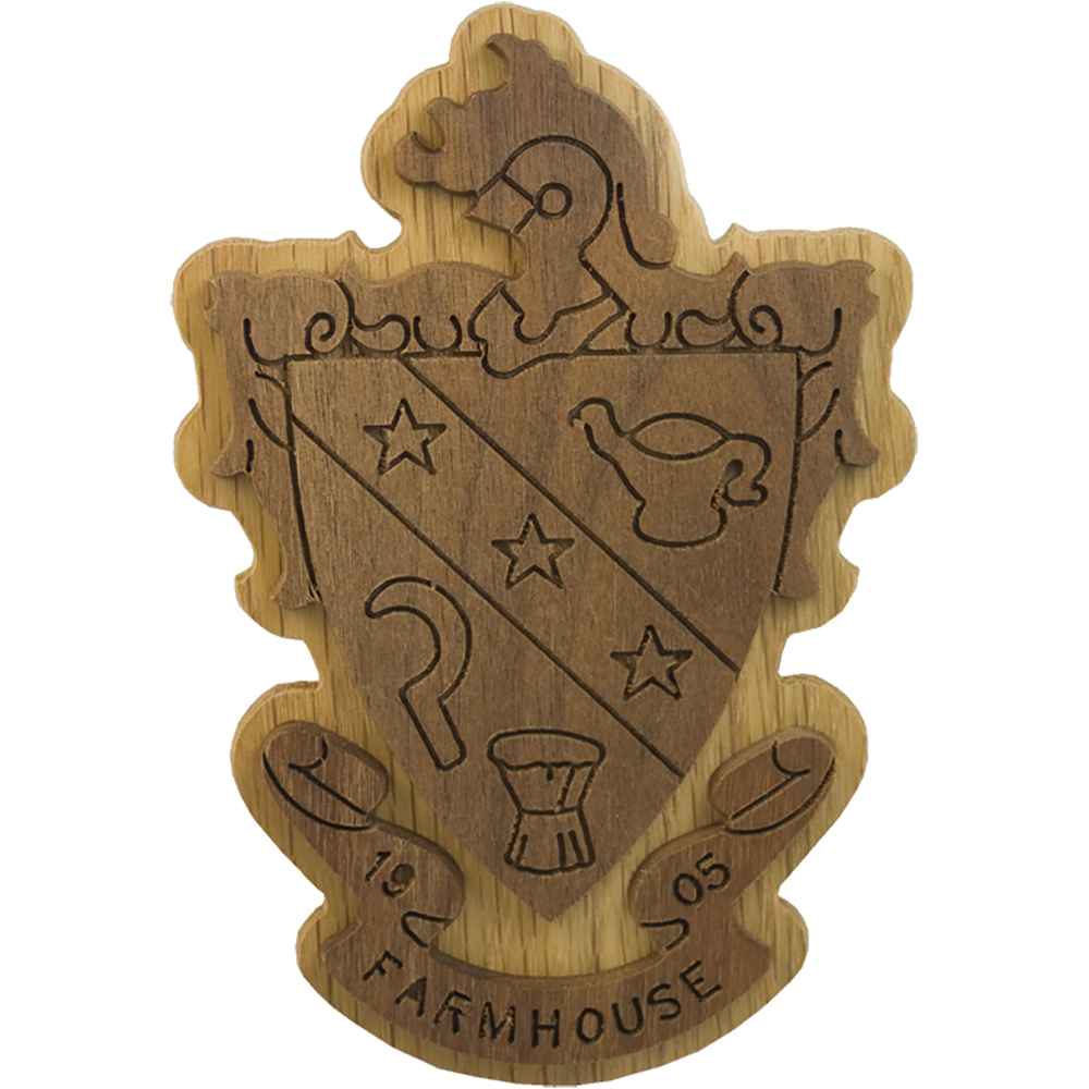Farmhouse Carved Background | Fraternity Crest