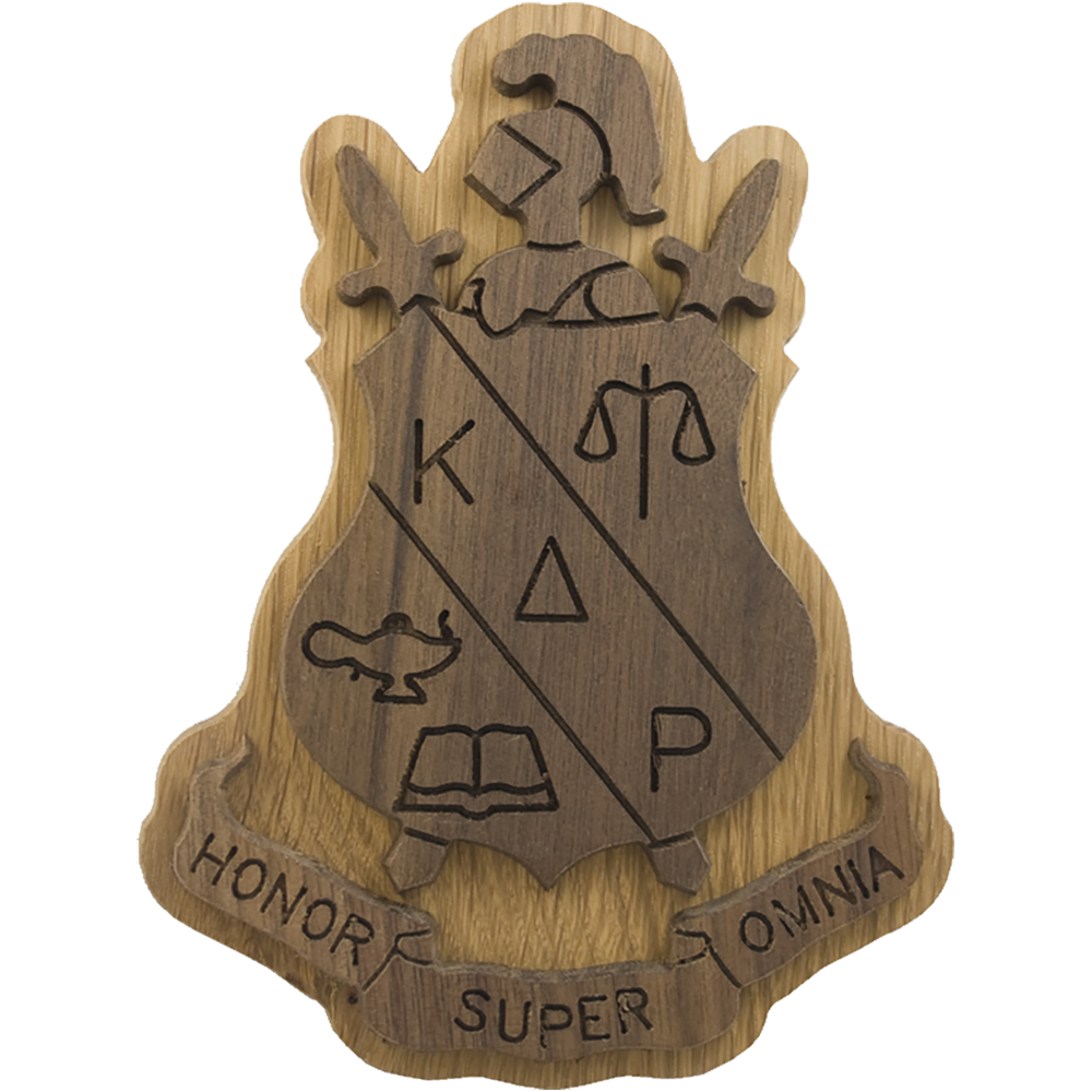 Kappa Delta Rho Carved Background | Fraternity Crest