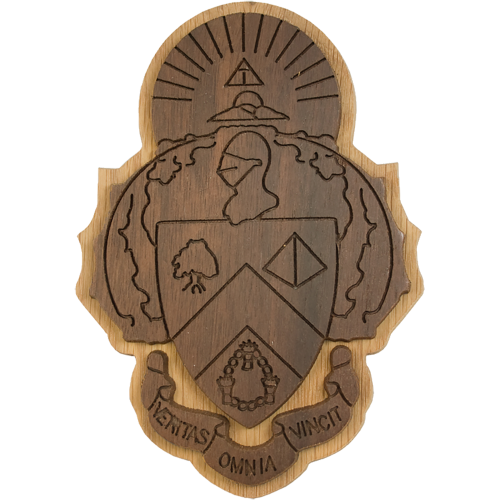 Triangle Carved Background | Fraternity Crest