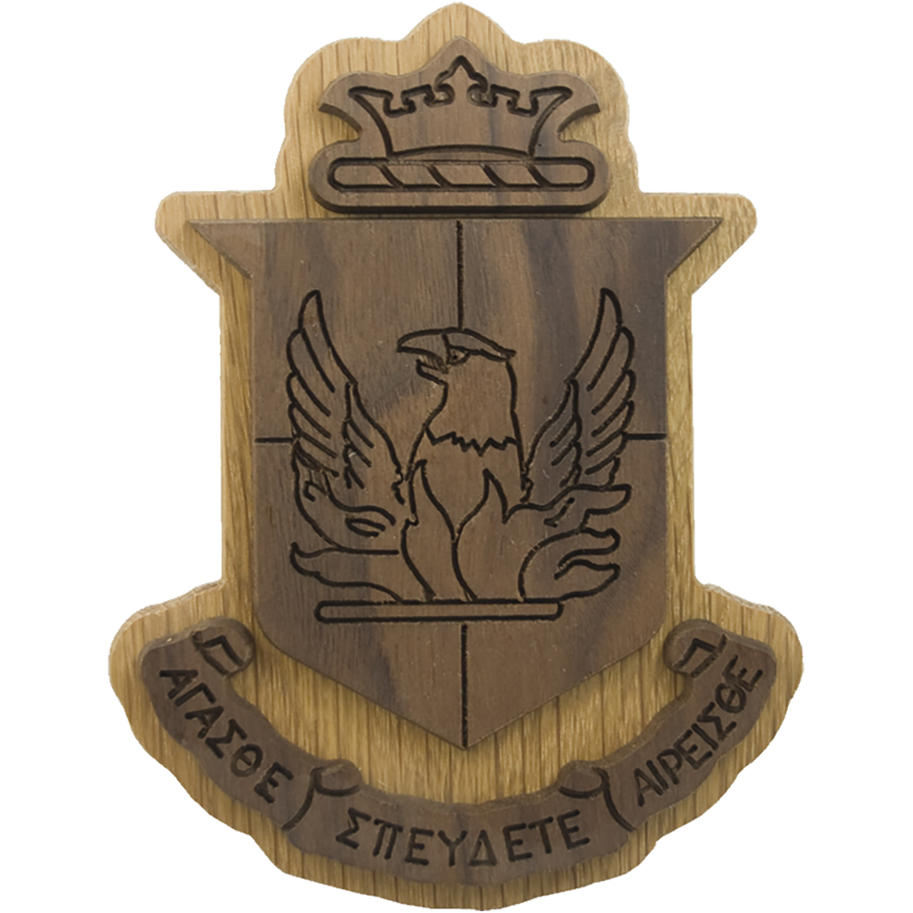 Alpha Sigma Alpha Carved Background | Sorority Crest