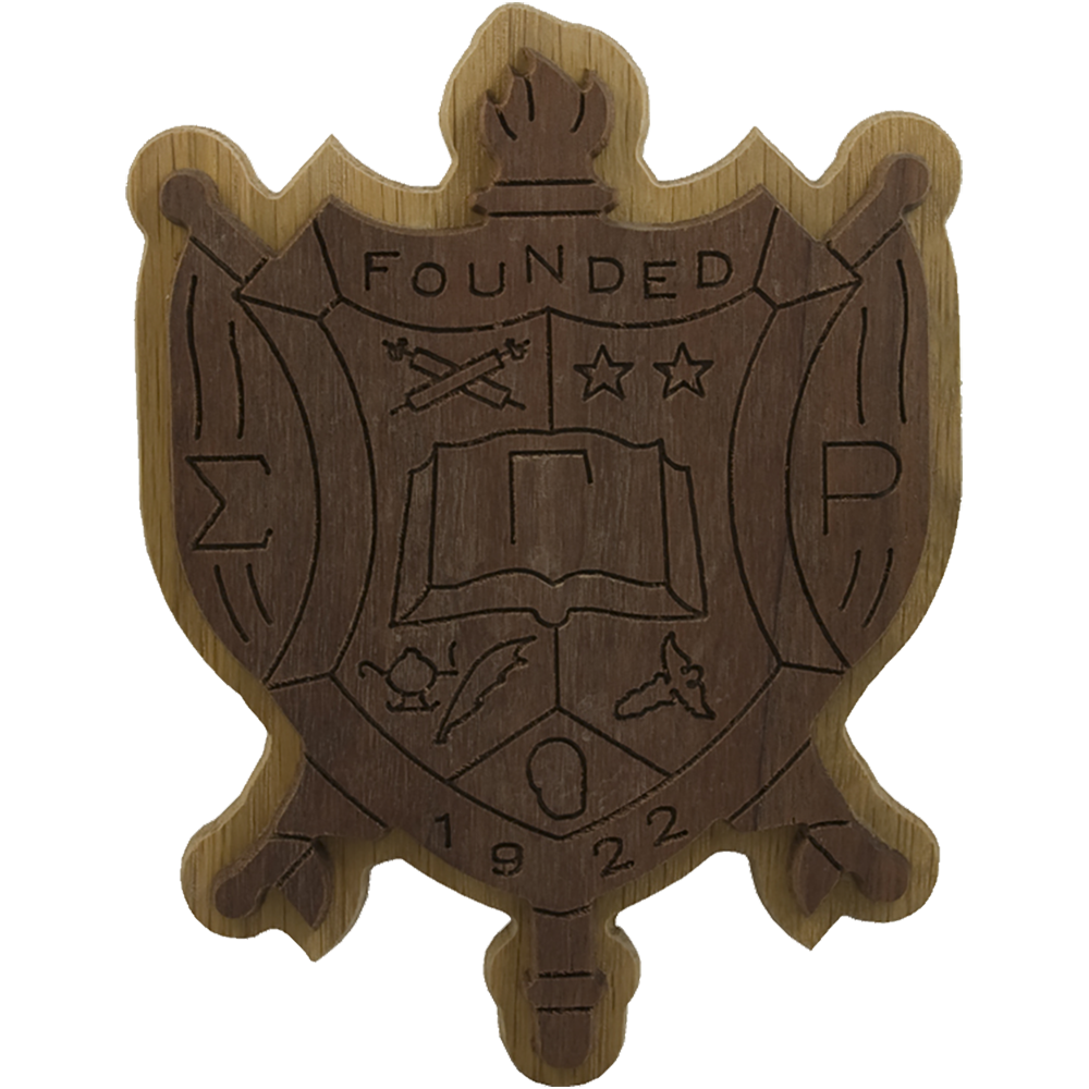 Sigma Gamma Rho Carved Background | Sorority Crest