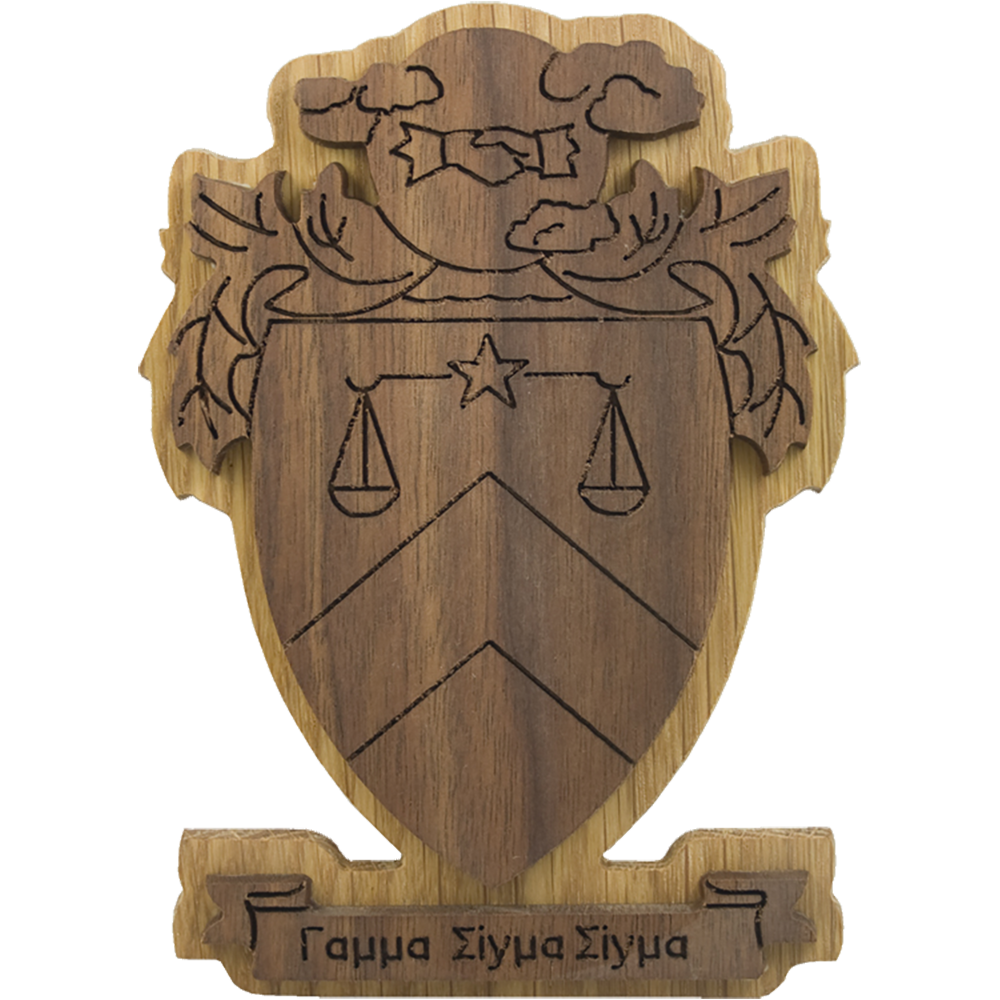 Gamma Sigma Sigma Carved Background | Sorority Crest